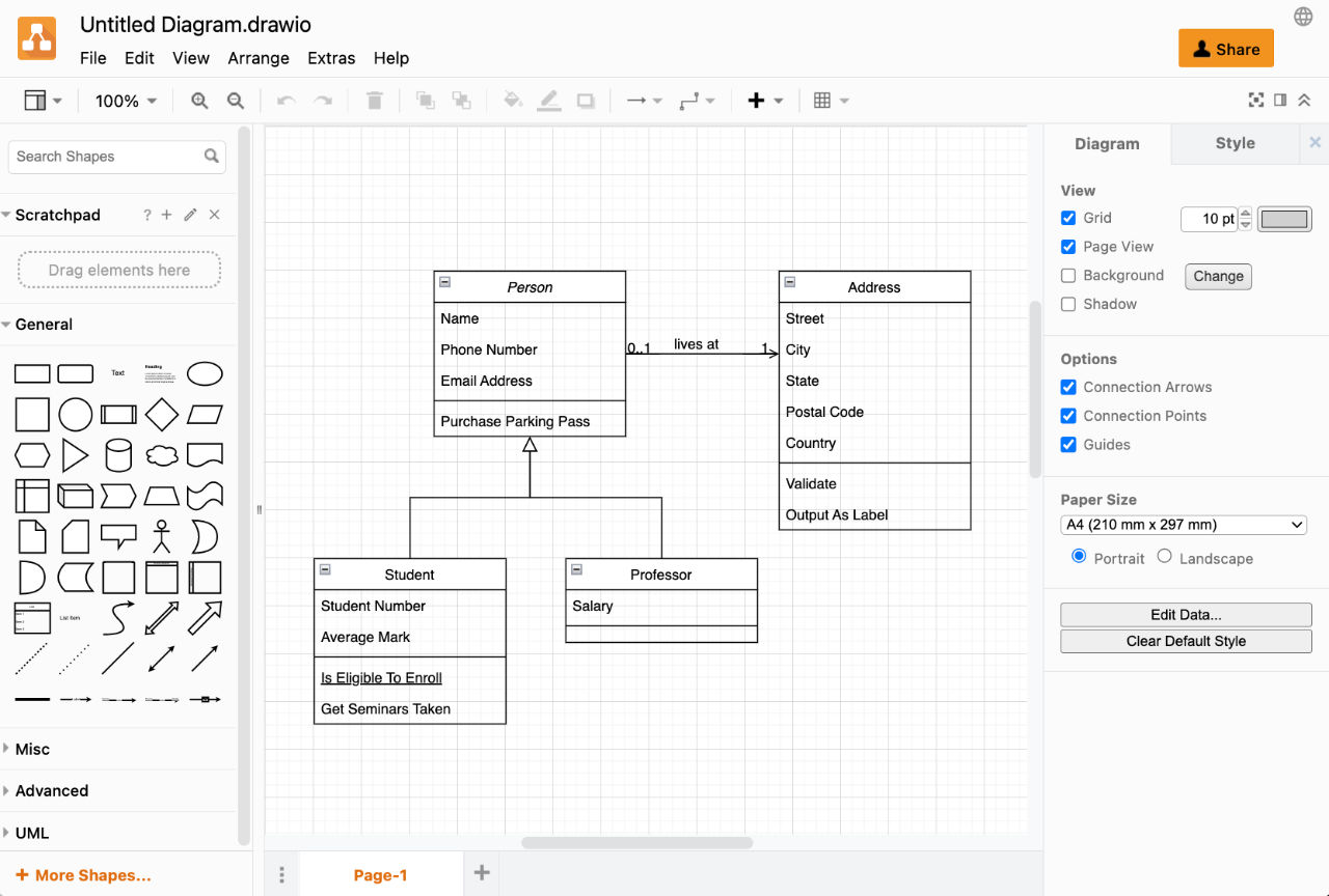 Visualisierungen und Diagramme online erstellen mit Diagrams.net